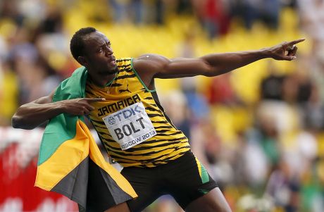 Usain Bolt Jamaica Celebrates Editorial Stock Photo - Stock Image ...