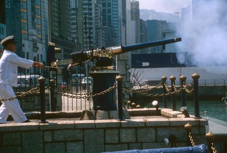 Firing Noon Day Gun Causeway Bay Editorial Stock Photo - Stock Image ...