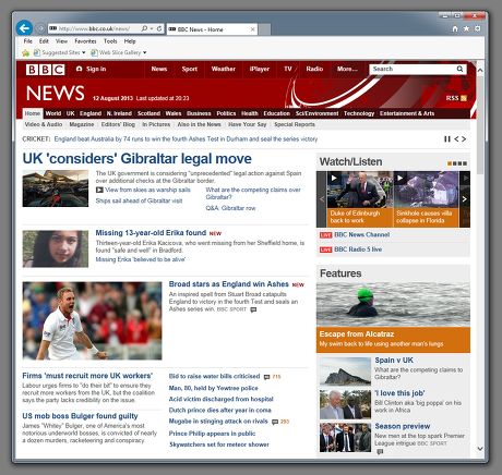 Bbc News Website Homepage Editorial Stock Photo - Stock Image ...