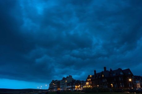 Thunder Storms Pass Over Homes Saltburn Editorial Stock Photo - Stock ...