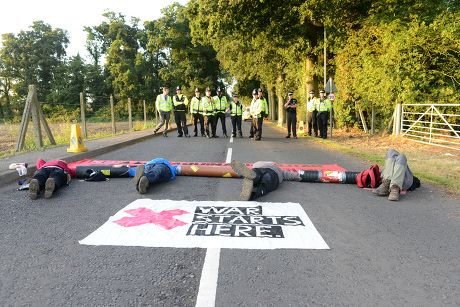 Protesters On Road Arms Locked Tubes Editorial Stock Photo - Stock ...