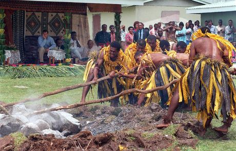 Beqa Islanders Preparing Hot Stones Firewalking Editorial Stock Photo ...