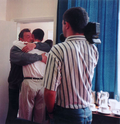 Stan Clegg Hugs His Son Lee Editorial Stock Photo - Stock Image ...