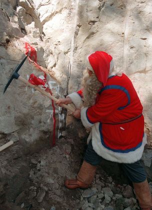 Santa Claus Digging Rocks N Mountain Editorial Stock Photo - Stock ...