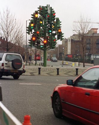 Traffic Light Tree Sculpture Editorial Stock Photo - Stock Image ...