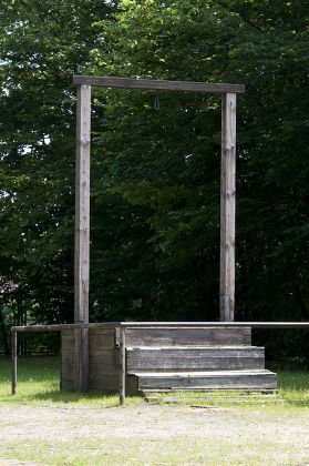 Gallows Where Prisoners Were Hanged Camp Editorial Stock Photo - Stock ...