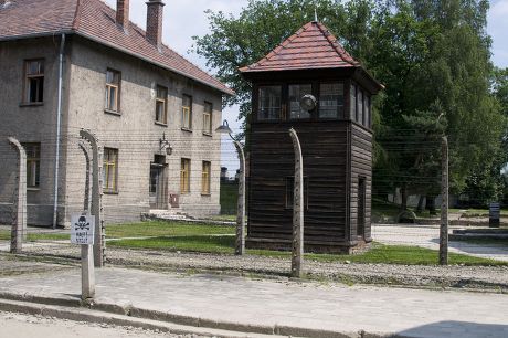 One Nazi Sentry Guard Towers Sign Editorial Stock Photo - Stock Image ...