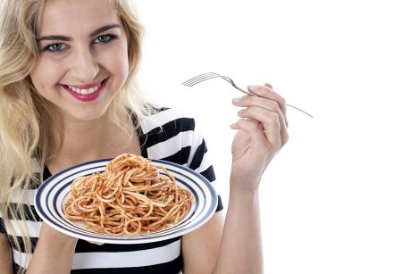 Model Released Attractive Young Woman Eating Editorial Stock Photo ...