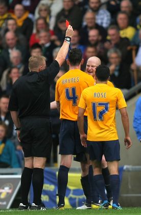 Oxford Uniteds Andrew Whing Shown Red Editorial Stock Photo - Stock ...