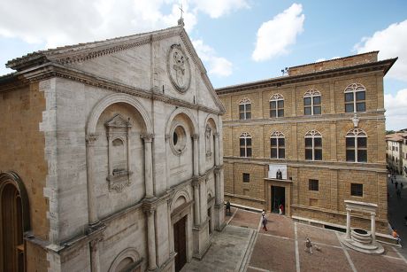 Cathedral Santa Maria Assunta Piccolomini Palace Editorial Stock Photo ...