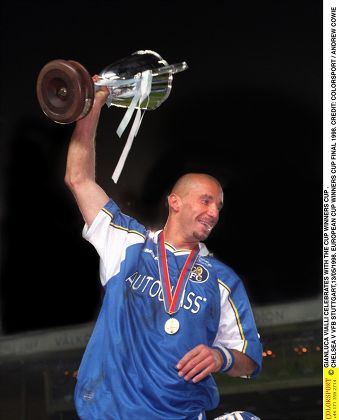 Gianluca Vialli Chelsea Lifts European Cup Editorial Stock Photo ...