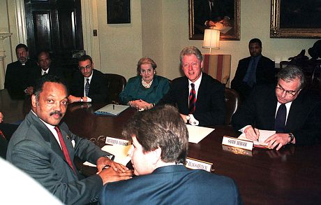 Reverend Jesse Jackson Meets President Bill Editorial Stock Photo ...