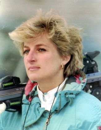 Diana Princess Wales During Skiing Holiday Editorial Stock Photo ...