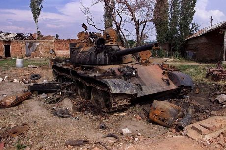 Wreckage Remains Yugoslav Serbian Tank After Editorial Stock Photo ...