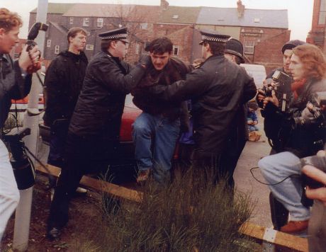 Three Police Officers Grapple Protester Whom Editorial Stock Photo ...