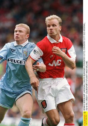 Dennis Bergkamp Arsenal David Burrows Coventry Editorial Stock Photo ...
