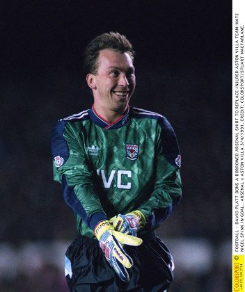 Football David Platt Dons Borrowed Arsenal Editorial Stock Photo ...