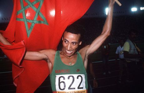 Said Aouita Morocco Celebrates Winning 5000m Editorial Stock Photo ...