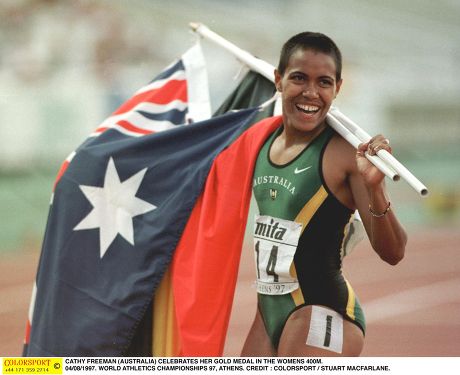 Cathy Freeman Australia Celebrates Her Gold Editorial Stock Photo ...
