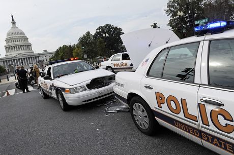 Two Police Cars Crash Into Each Editorial Stock Photo - Stock Image ...