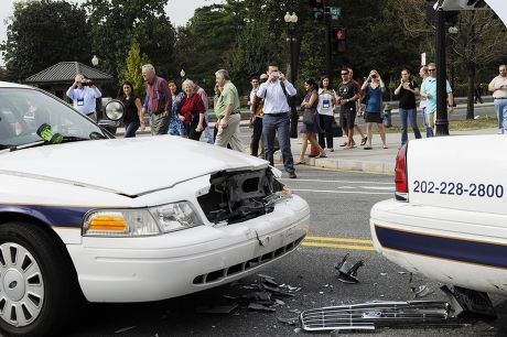 Two Police Cars Crash Into Each Editorial Stock Photo - Stock Image ...
