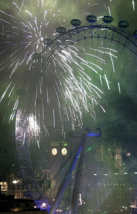 2 Anniversary millennium new year eve day 1999 to 2000. firework ...