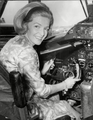 Actress Aviator Sheila Scott Cockpit Her Editorial Stock Photo - Stock ...