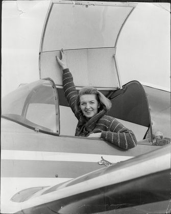 Actress Aviator Sheila Scott Her Aircraft Editorial Stock Photo - Stock ...