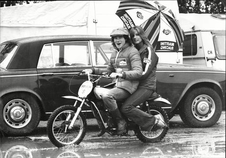 Motorcycle Racer Barry Sheene Girlfriend Later Editorial Stock Photo ...