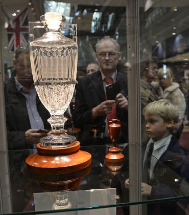 Ashes Waterford Crystal Trophy On Display Editorial Stock Photo - Stock ...