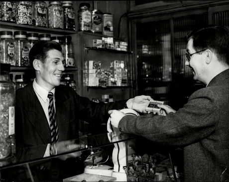 Footballer Len Shackleton Serving His Sweet Editorial Stock Photo ...