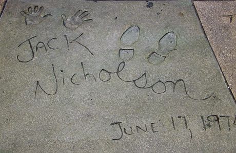 Signature Hand Footprint Jack Nicholson Outside Editorial Stock Photo ...