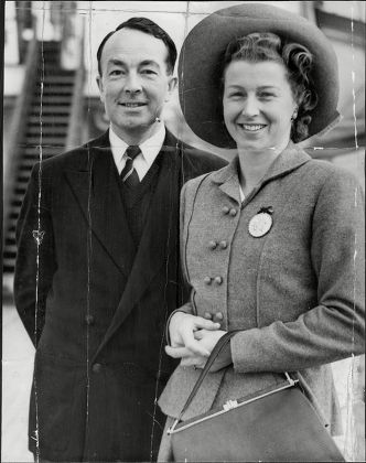 Politician Sir Hartley Shawcross Wife Lady Editorial Stock Photo ...