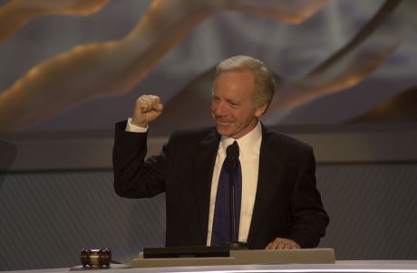 Senator Joe Lieberman Celebreates He Accepts Editorial Stock Photo ...