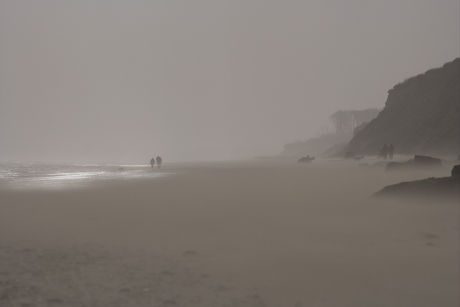 Windblown Sand On Beach Walkers Sandstorm Editorial Stock Photo - Stock ...