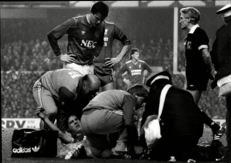 Everton V Liverpool Showing Physios Attending Editorial Stock Photo ...