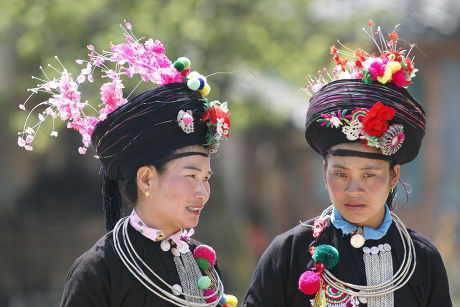 Achang Ethnic Minority Tribe Two Women Editorial Stock Photo - Stock ...