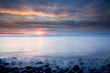 Beach Pebble Ridge Wave Receeds Back Editorial Stock Photo - Stock ...