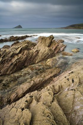 Rocky Beach Wembury Point Great Mewstone Editorial Stock Photo - Stock ...