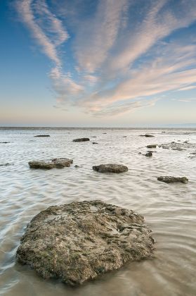 Rocks Pool On Beach Sunrise New Editorial Stock Photo - Stock Image ...