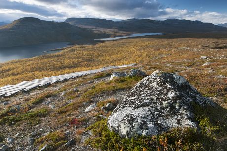 Rock Wooden Steps Leading Summit Fell Editorial Stock Photo - Stock ...