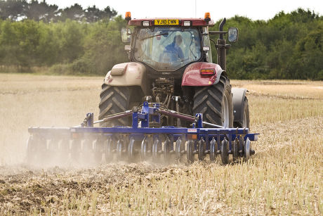 Case Tractor Disc Harrows Harrowing Stubble Editorial Stock Photo ...