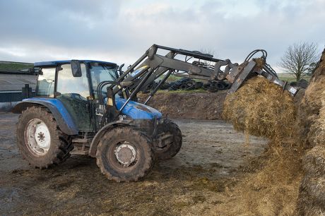 Tractor Loader Grab Silage Clamp England Editorial Stock Photo - Stock ...