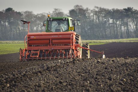 Tractor Seed Drill Drilling Westminster Spring Editorial Stock Photo ...