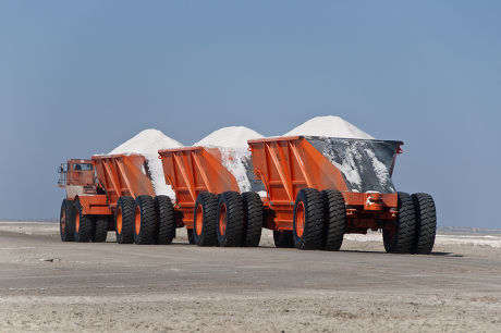 Commercial Salt Production Machinery Load Salt Editorial Stock Photo ...