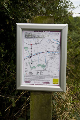 Permissive Access Sign Map Permissive Footpaths Editorial Stock Photo ...