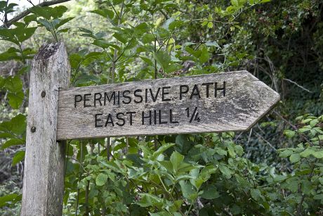 Permissive Path Direction Sign Leading East Editorial Stock Photo ...