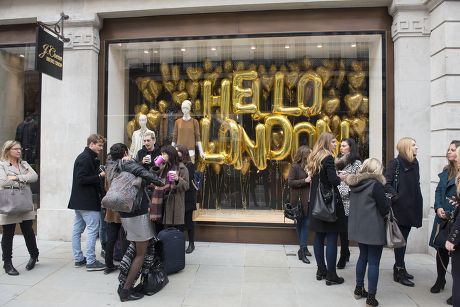 Customers Queuing Outside Store Editorial Stock Photo - Stock Image ...