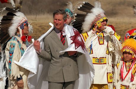 Prince Charles Native Americans Wearing Blanket Editorial Stock Photo ...