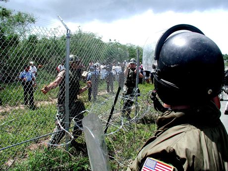 __COUNT__ DEMONSTRATION AT US NAVAL INSTALLATION CAMP GARCIA AFTER NAVY ...